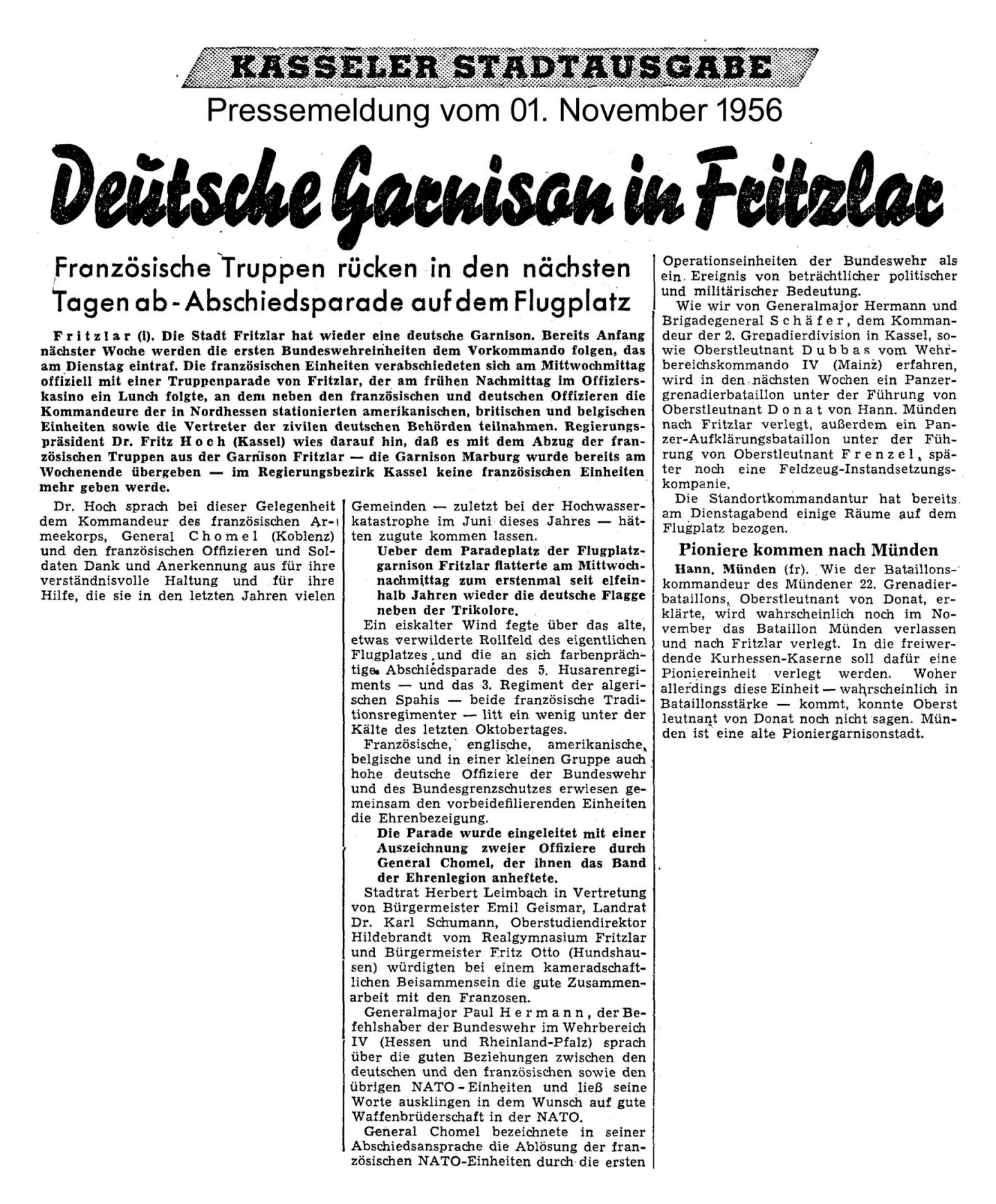 Standort FRITZLAR | "Militarisierte Landschaft Kurhessen"
